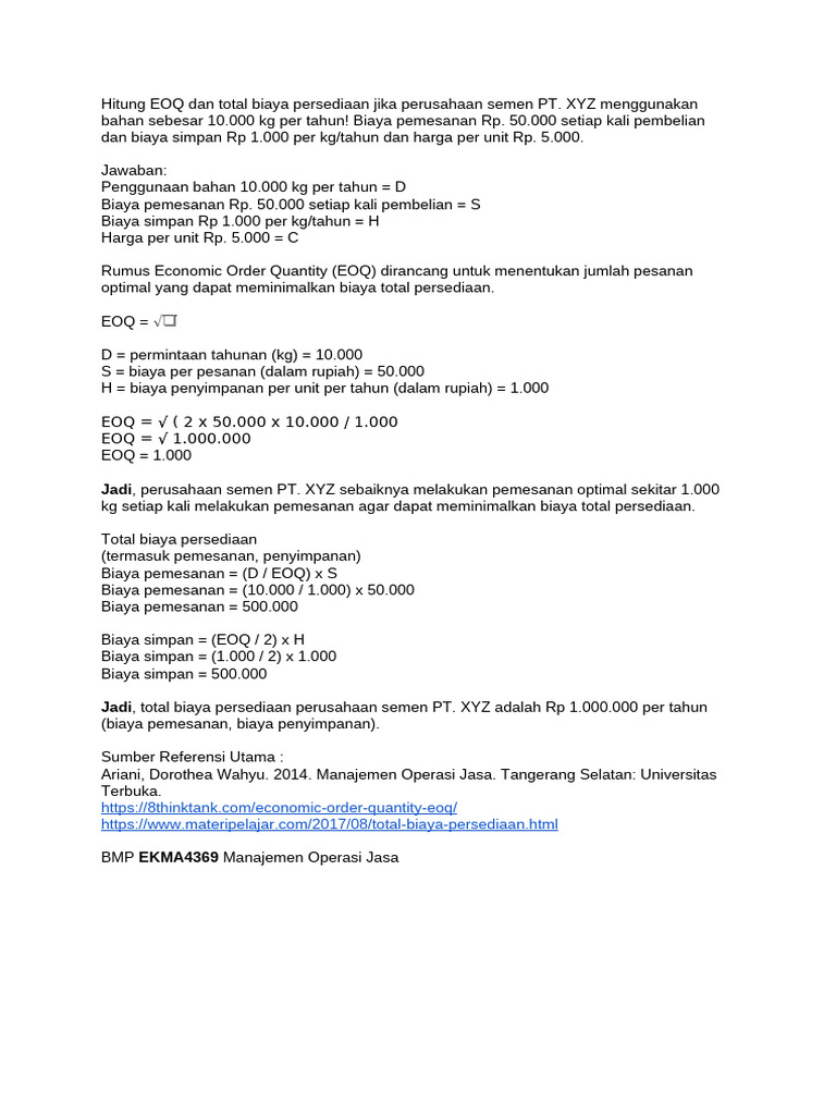 Manajemen Operasi Jasa | PDF