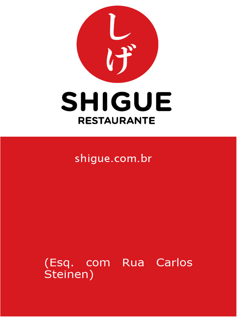 Shigue Cardapio JUN 2020 | PDF