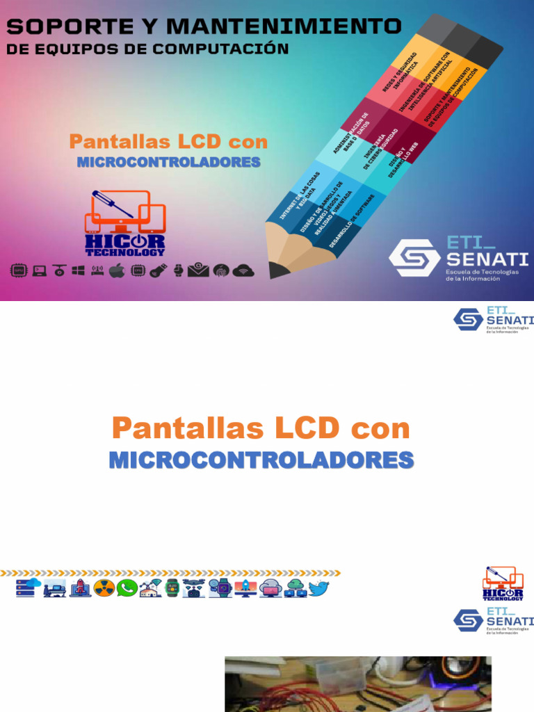 Semana 03 - Manejo de Pantallas LCD Con Microcontrolador | PDF | Microcontrolador | Arduino