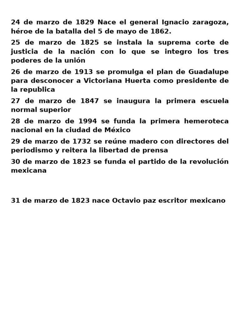 Efemerides Marzo | PDF