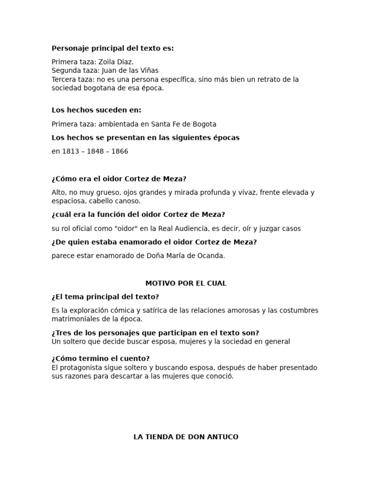 La tienda de Don Antuco y sus tertulias | PDF