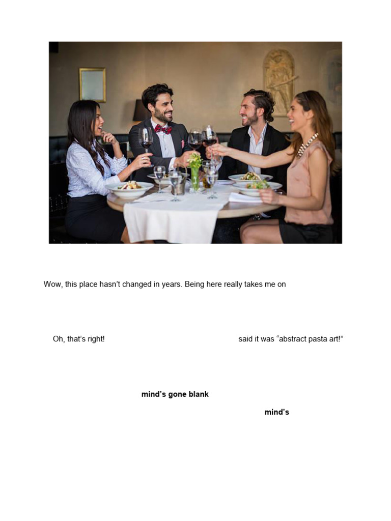 Double Dinner Date Memories at Italian Restaurant | PDF
