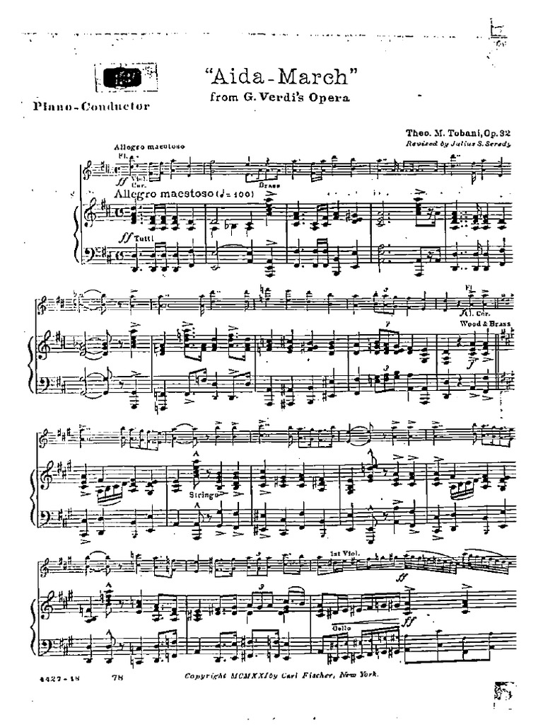 Aida - Marcha Edición Carl Fischer | PDF
