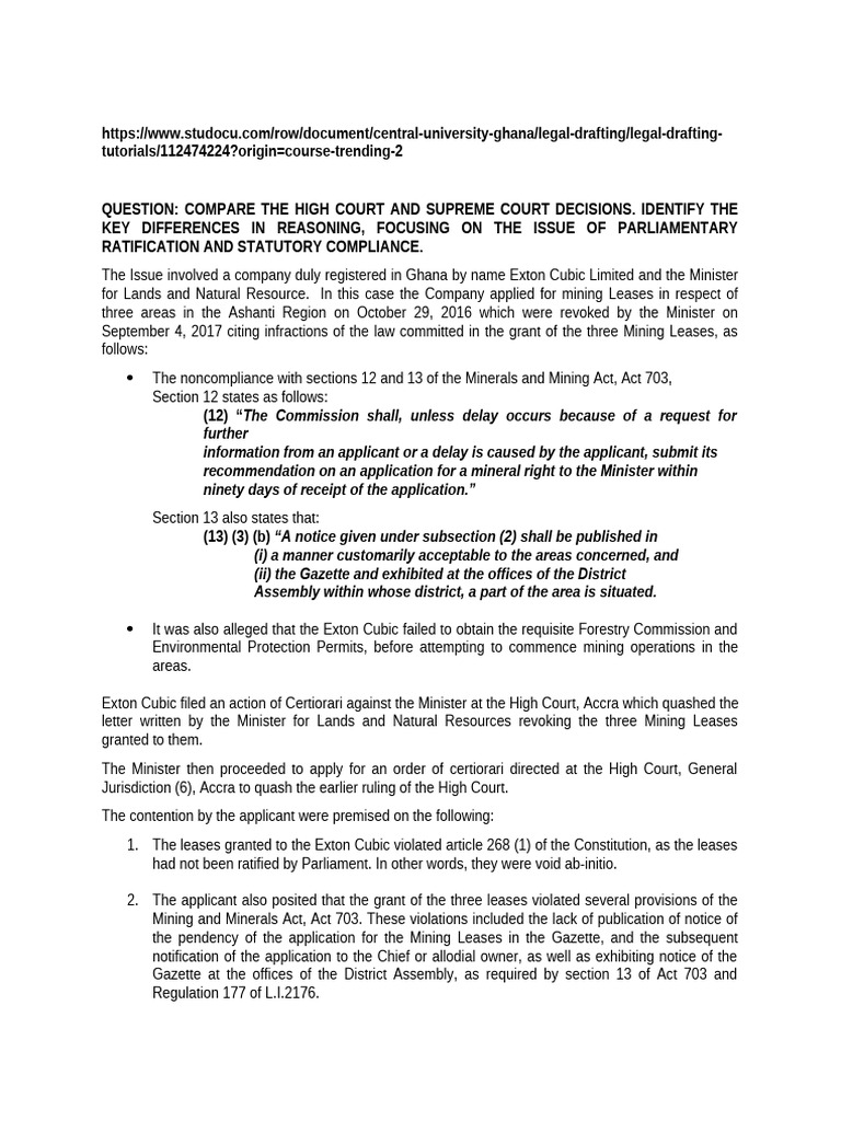 Assignment - NATURAL RESOURCES | PDF | Ratification | Lease