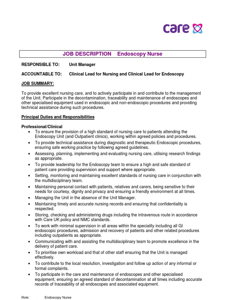 Endoscopy Nurse | Endoscopy | Nursing