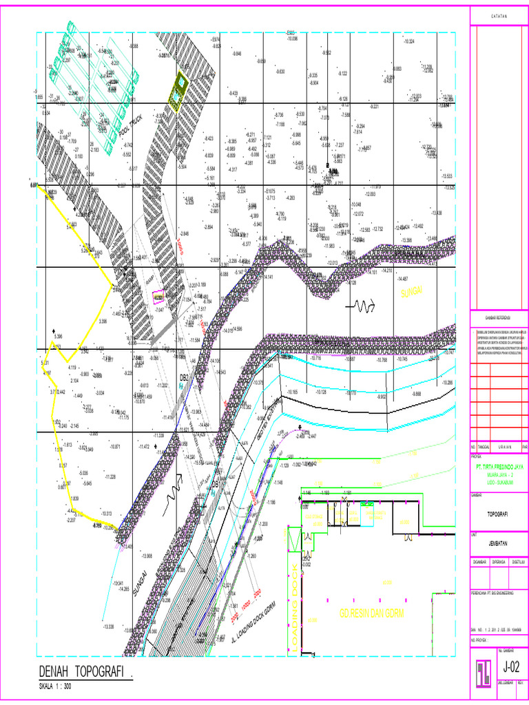 Denah Topografi - J-02: GD - Resin Dan GDRM | PDF
