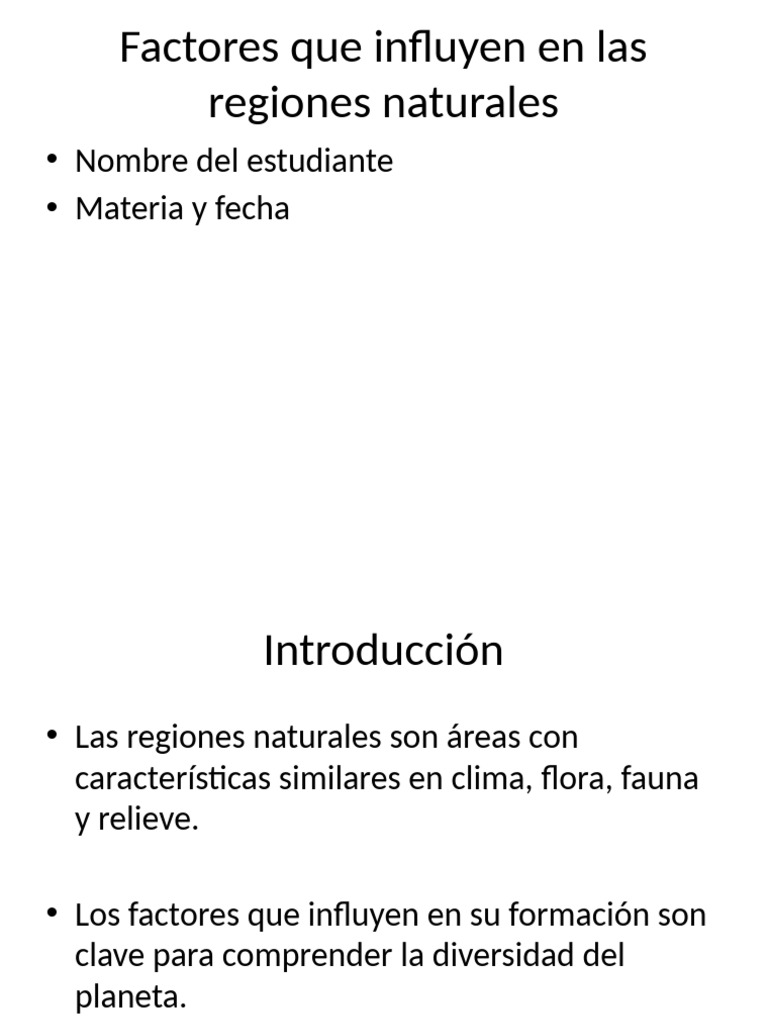 Factores_Regiones_Naturales | PDF