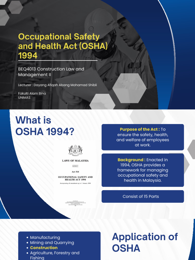 LU3 - OSHA Notes - Compressed | PDF | Occupational Safety And Health ...