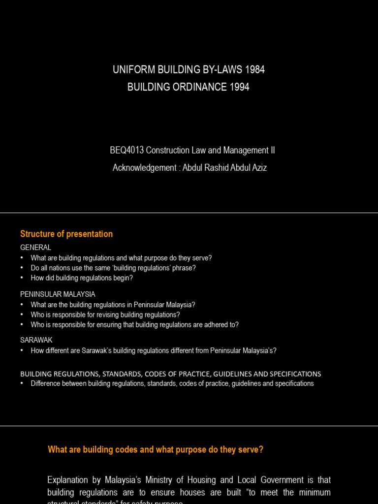 LU2 - UBBL Building Ordinance Notes | PDF | Building Code | Sanitation