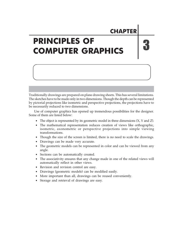 CAD CAM CIM - (Chapter 3. Principles of Computer Graphics) | PDF | Display Resolution | Computer ...