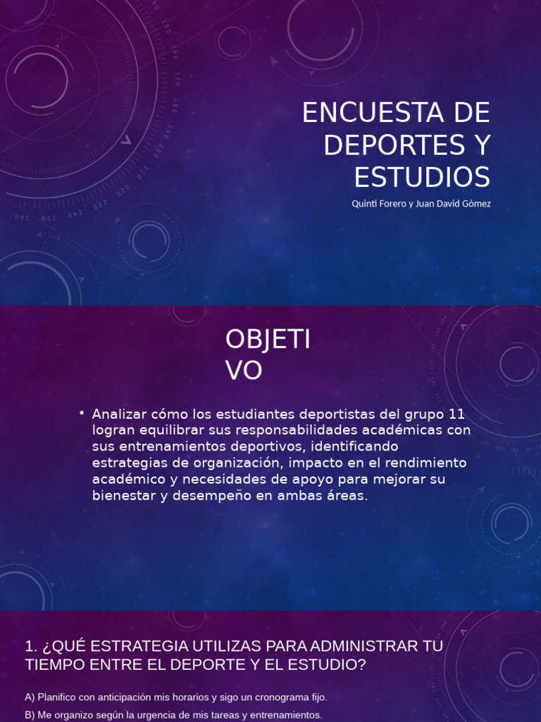 Encuesta de Deportes y Estudios | PDF