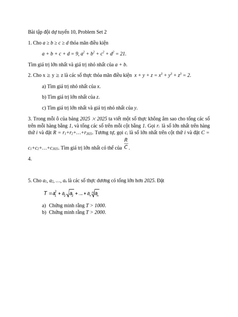 DutuyenPTNK 2025 ProblemSet2 | PDF