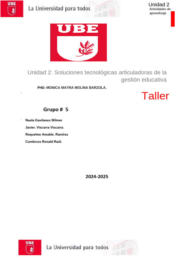TALLER-2-UNIDAD-2-PARTE-2 (1) | PDF | Escuelas | Aprendizaje