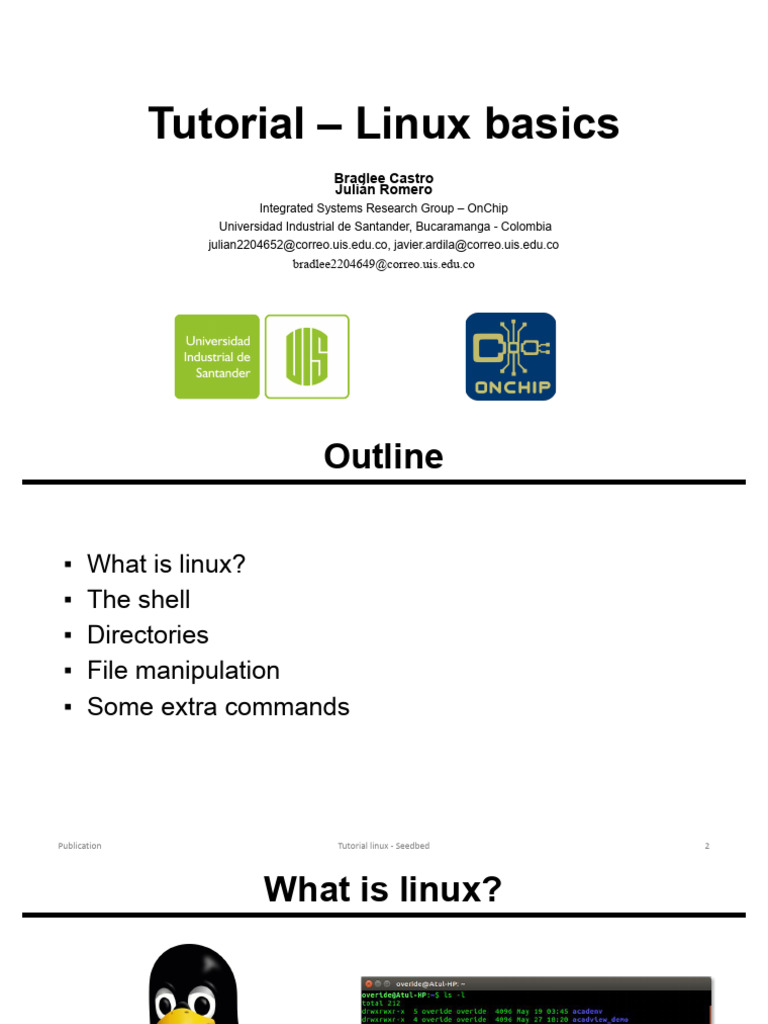 Tutorial_1_linux_seedbed.pptx | PDF | Linux | Unix