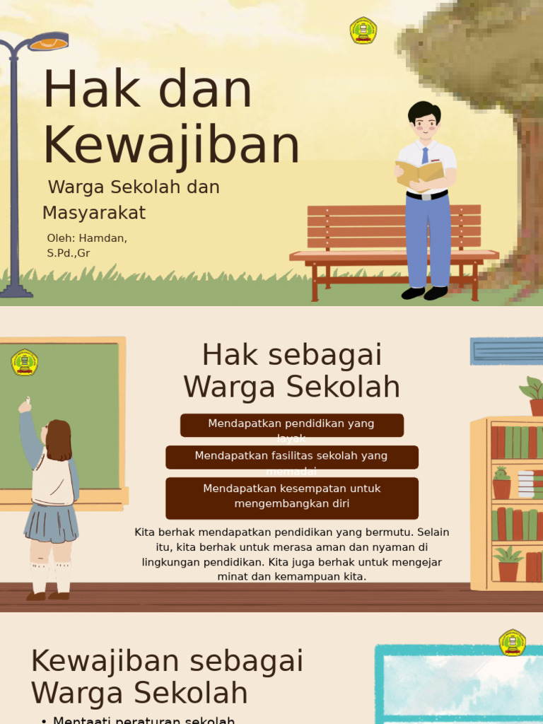 Hak dan Kewajiban Warga Sekolah dan Masyarakat | PDF