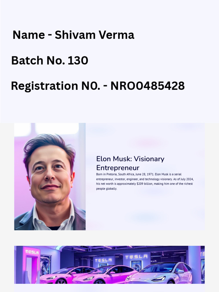 Shivam - Elonmusk - Presentation | PDF