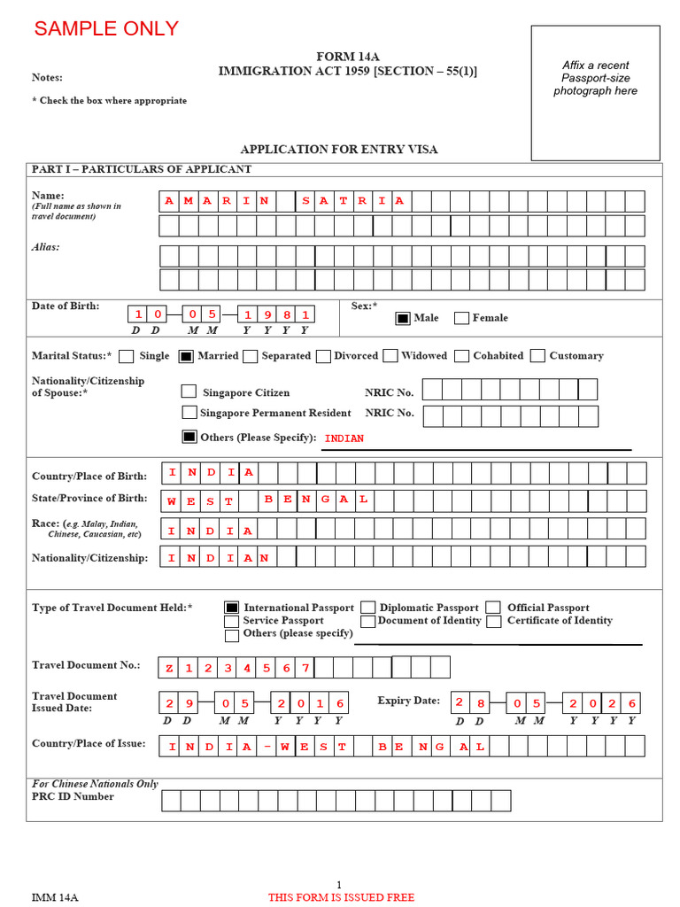 SAMPLE-Form 14A-HOW TO FILL IN - BLUE OR BLACK PEN ONLY - Updated | PDF ...