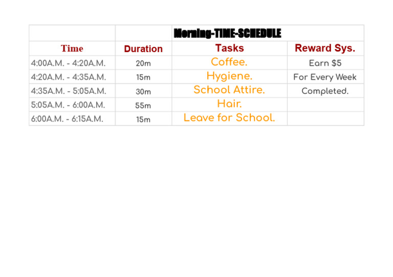 Time-Schedule 2 - Sheet1 | PDF