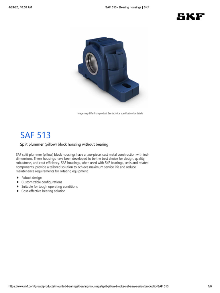 Split Pillow Block SAF 153 Catalogue | PDF