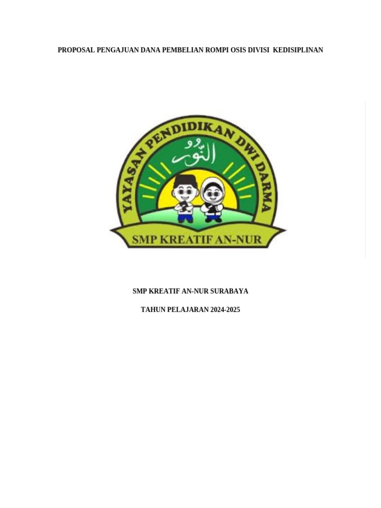 Pengajuan Dana Rompi OSIS SMP An-Nur | PDF