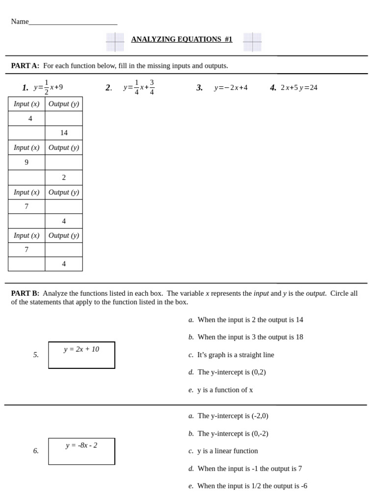 Analyzing Equations 1 | PDF
