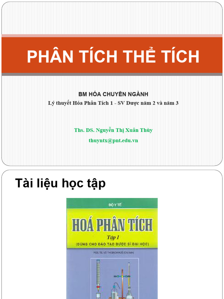 3.phân Tích Thể Tích | PDF