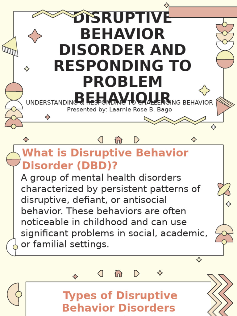 Disruptive Behavior Disorder | PDF | Mental Disorder | Disability