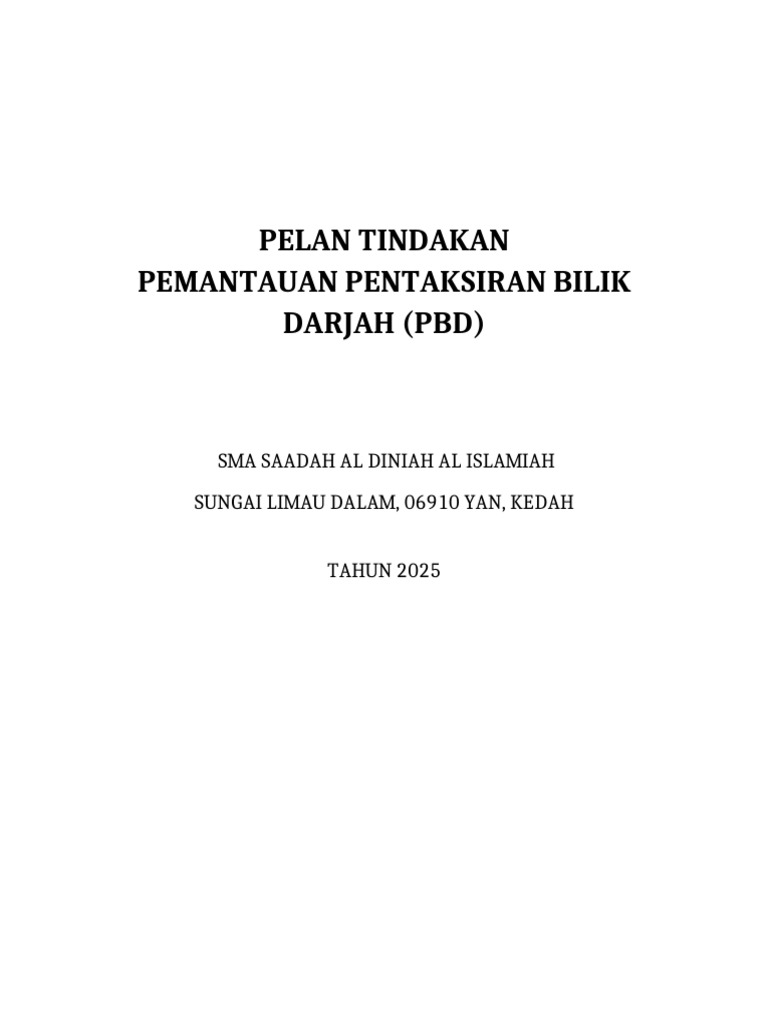 Cover Page Pemantauan PBD | PDF