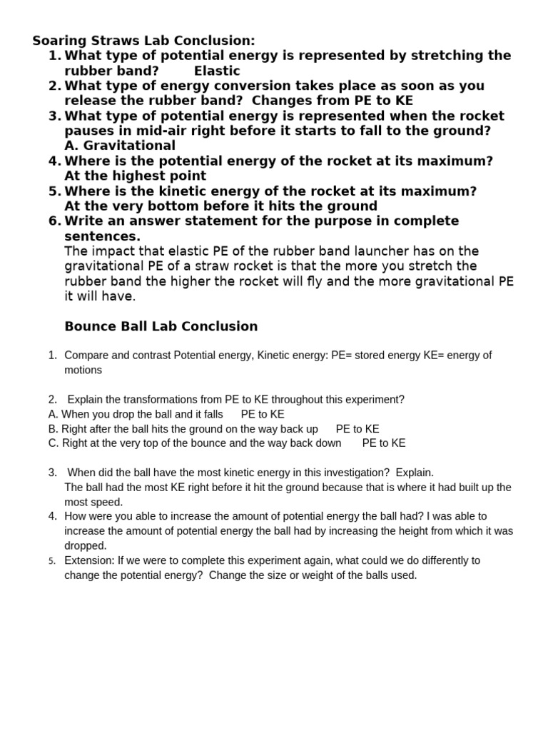 Soaring Straws Lab | PDF