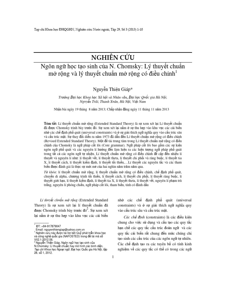 Lý thuyết của Chomsky | PDF