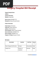 General Hospital Bill Receipt Template | PDF