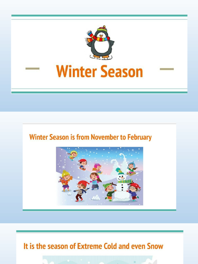 Introduction of Winter Season | PDF