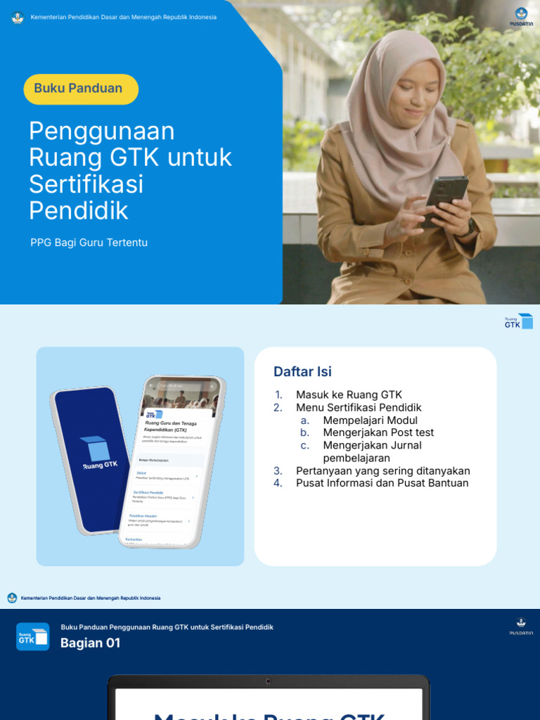 (WIP 06052025) Panduan Penggunaan Ruang GTK Untuk Sertifikasi Pendidik 2025 - Tim Ruang GTK | PDF