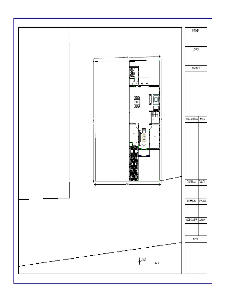 Layout Rumah Tinggal Dua Lantai | PDF
