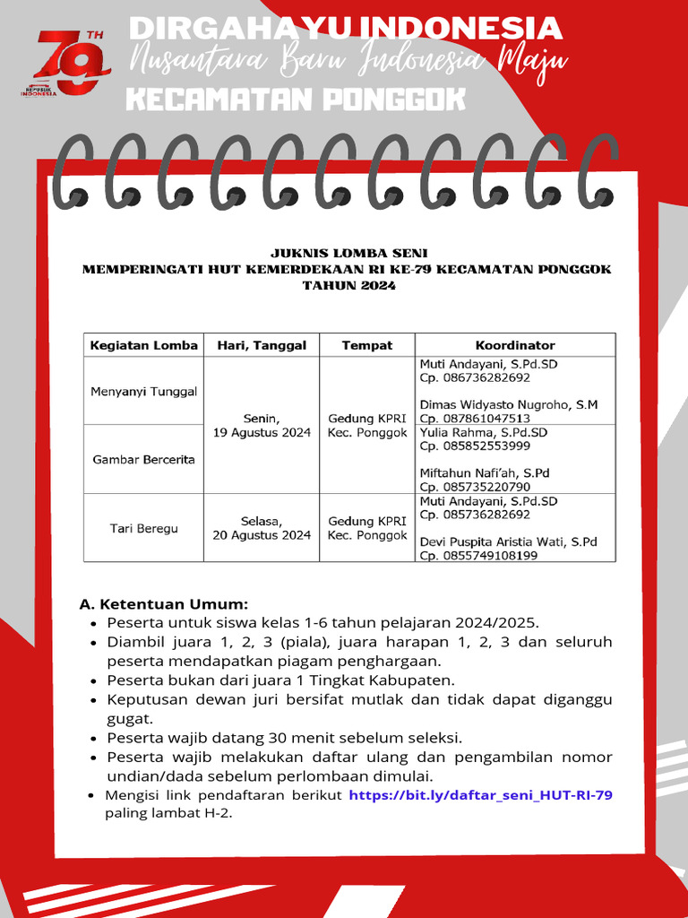 Juknis HUT-79 Seni 2024 | PDF