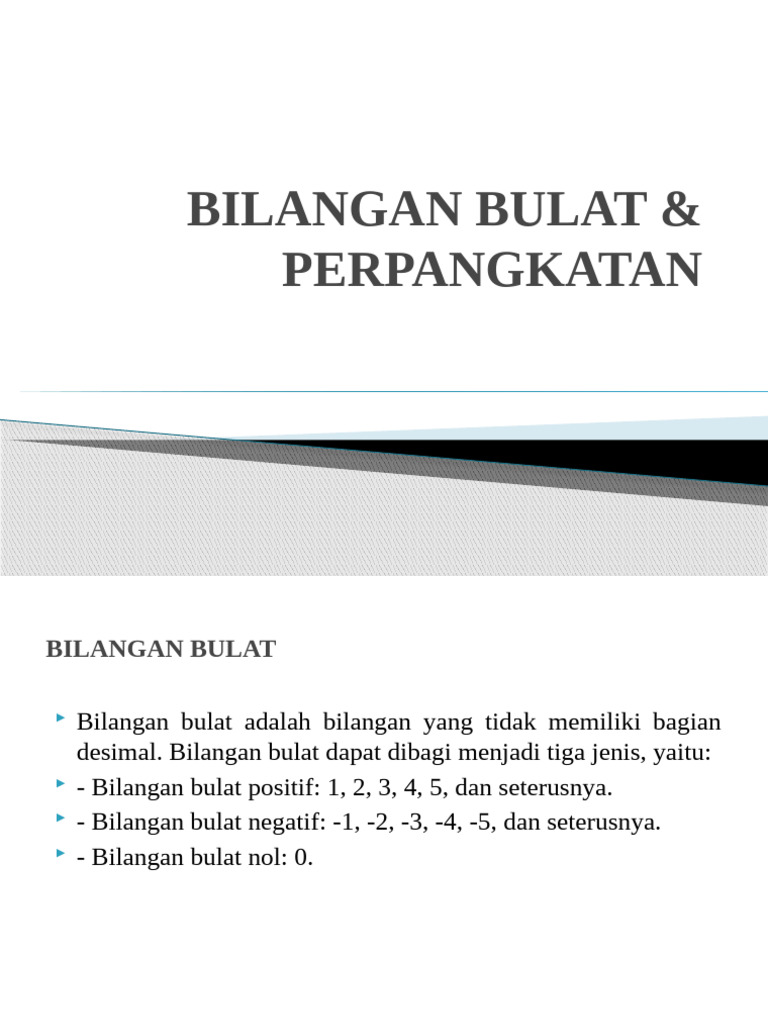 Bilangan Bulat & Perpangkatan | PDF