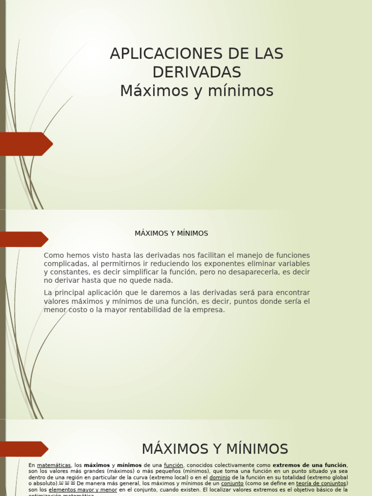 Clase Máximos y Mínimos | PDF