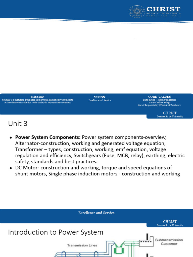 Power System Components Overview | PDF | Transformer | Electromagnetic ...