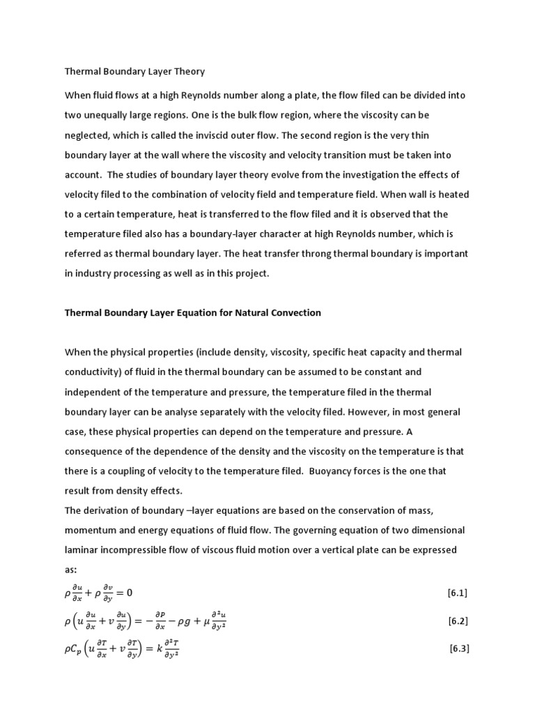 Thermal Boundary Layer Equation For Natural Convection | PDF | Boundary Layer | Fluid Dynamics