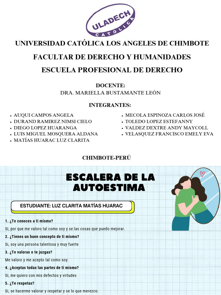 Escalera de La Autoestima | PDF | Autoestima