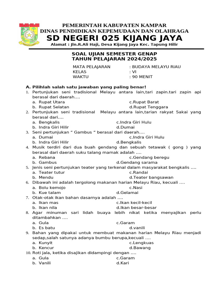 soal bmr 2025 | PDF