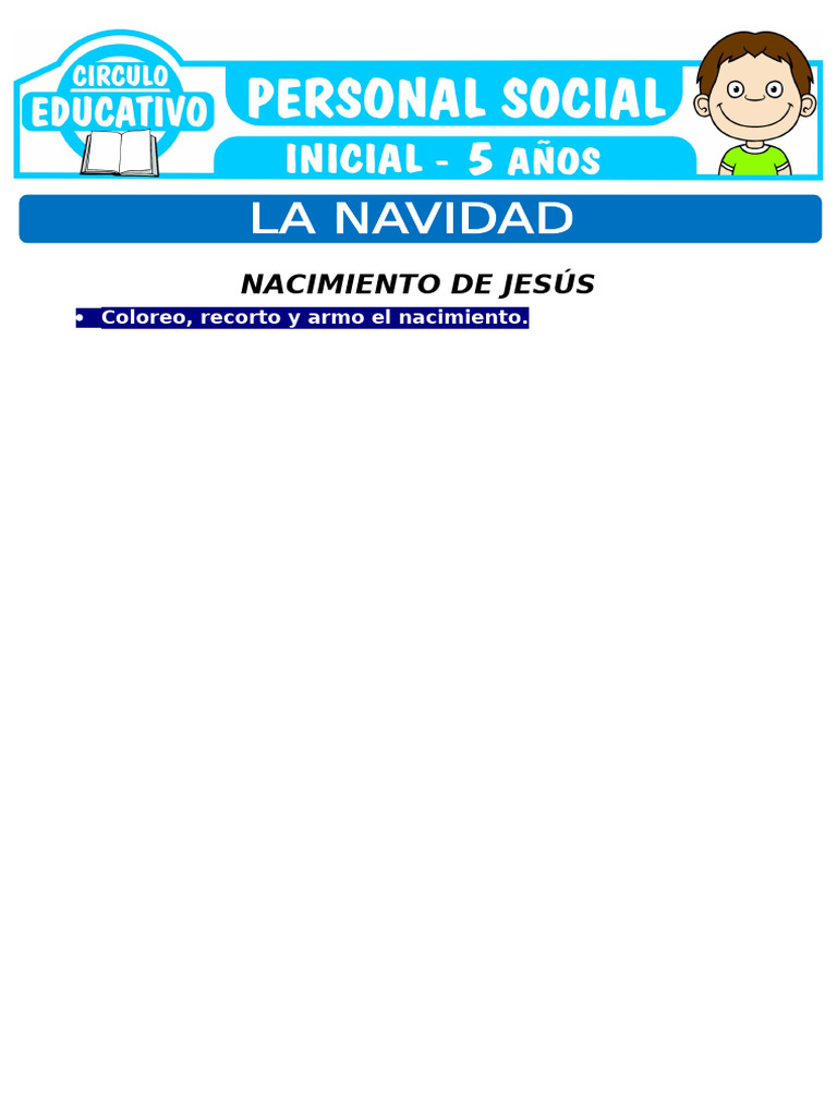 La Navidad para Ninos de Cinco Anos | PDF