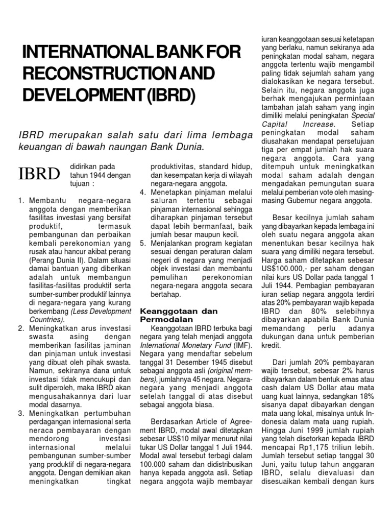IBRD | PDF