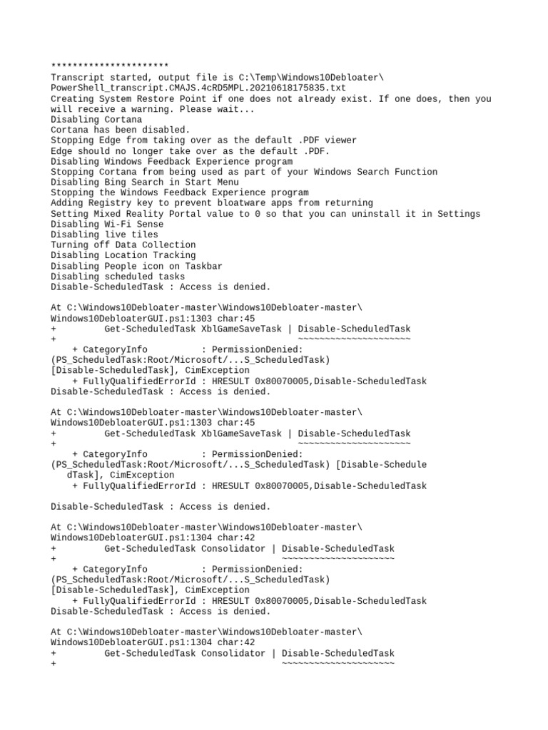 PowerShell Transcript - CMAJS.4cRD5MPL.20210618175835 | PDF | Windows ...