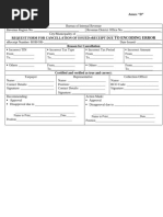 Pan Card Cancellation Form | PDF