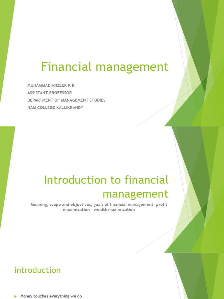 Financial Management Intro | PDF | Dividend | Corporations