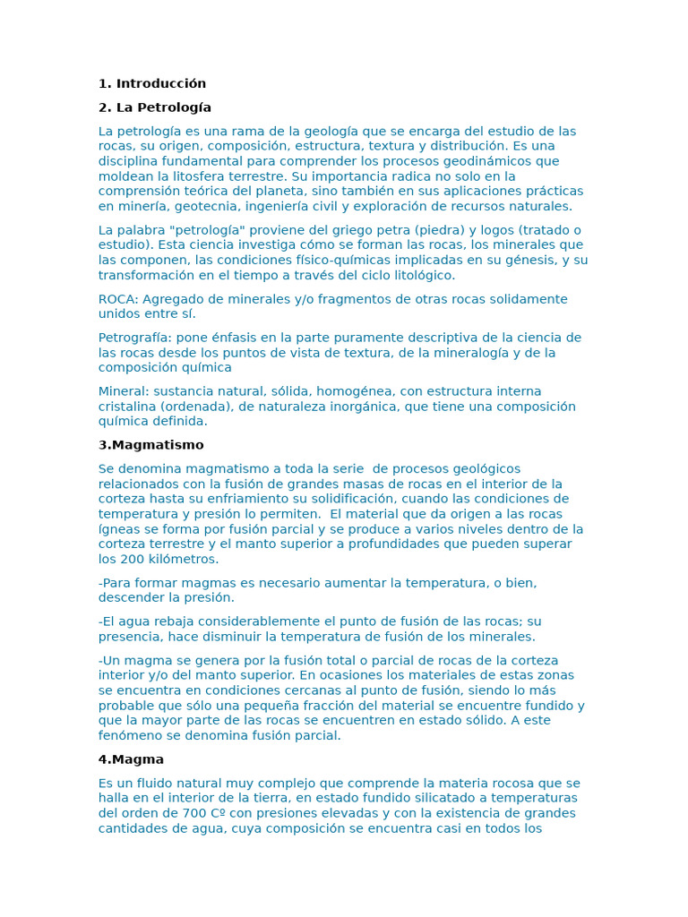 INFORME PETRO | PDF | Magma | Roca ígnea