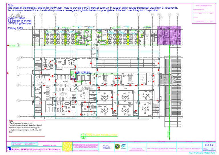 BLDG A 3F Emergency Lights - Signed | PDF | Power (Physics) | Electricity