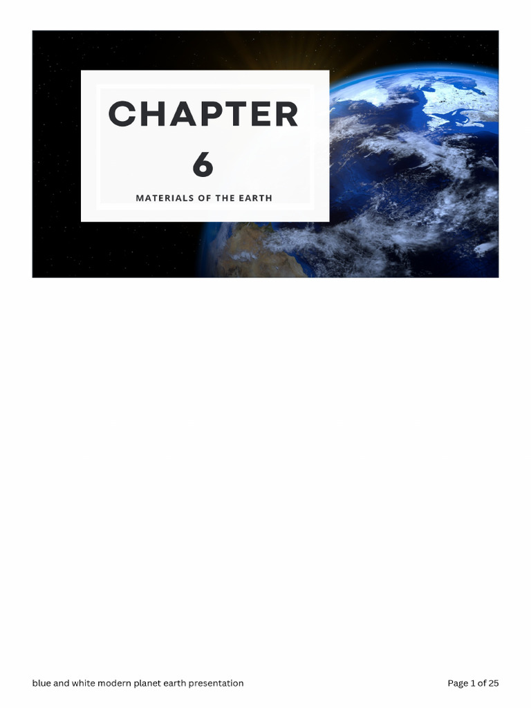 Blue and White Modern Planet Earth Presentation | PDF