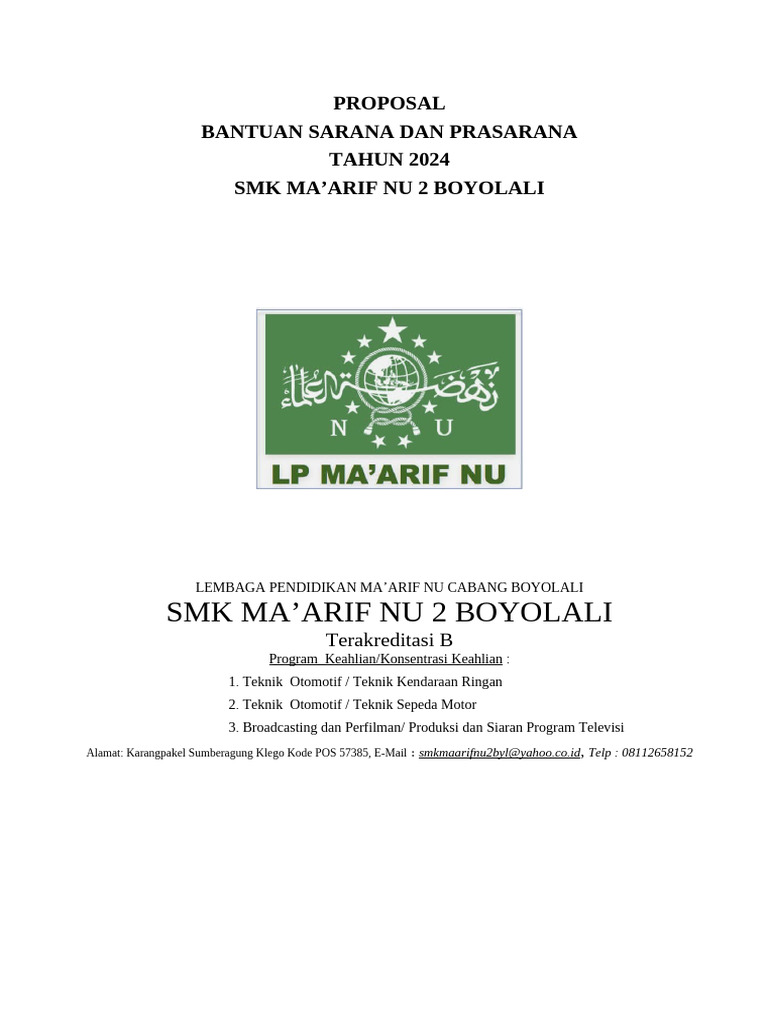 Proposal Pak Je rev | PDF